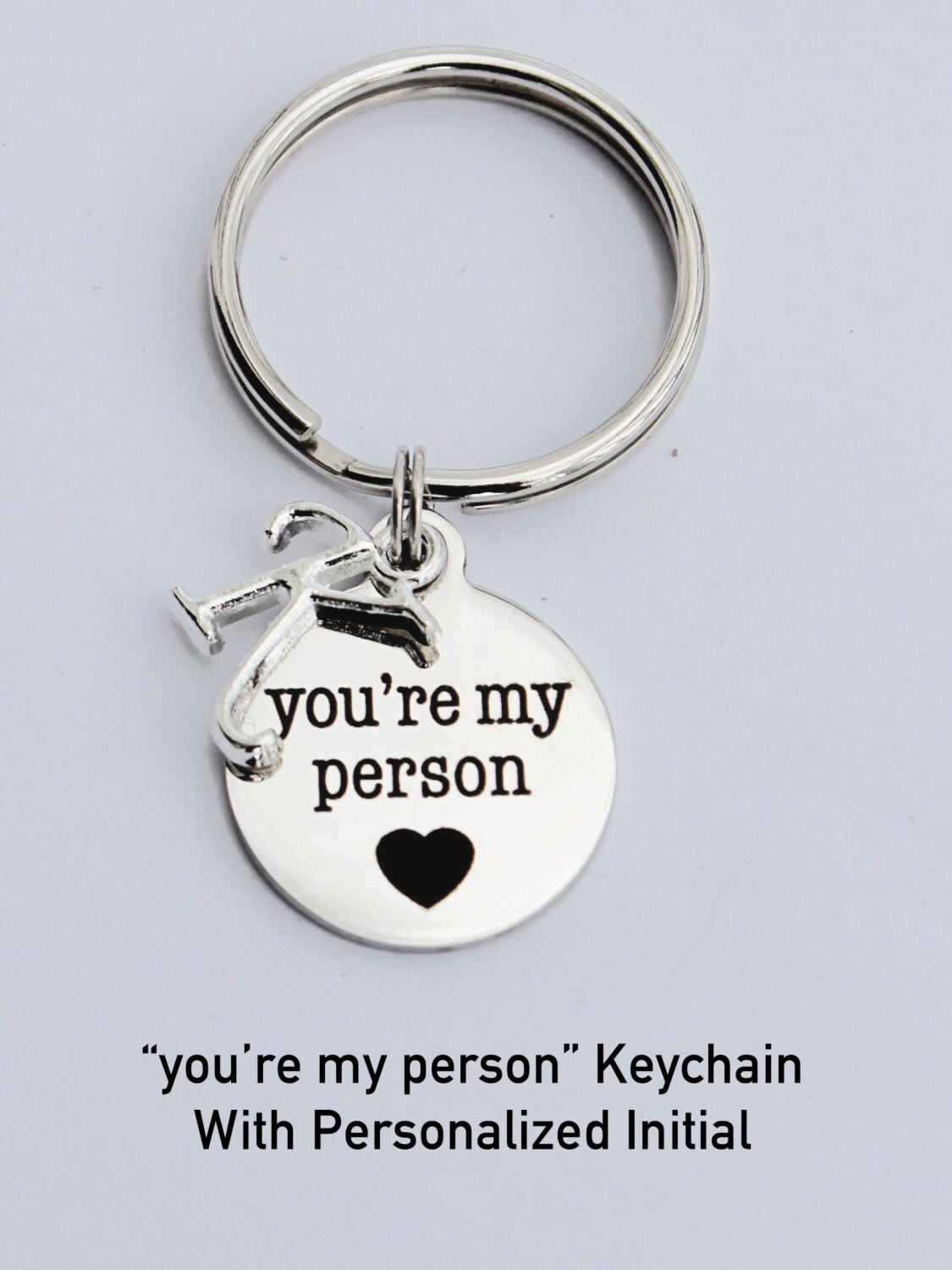 You're My Person. Keychain. Initial Keychain. Personalized | Etsy