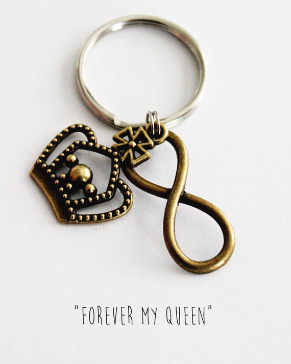 FOREVER MY QUEEN. Forever My King. Infinity Keychain. Crown. - Etsy