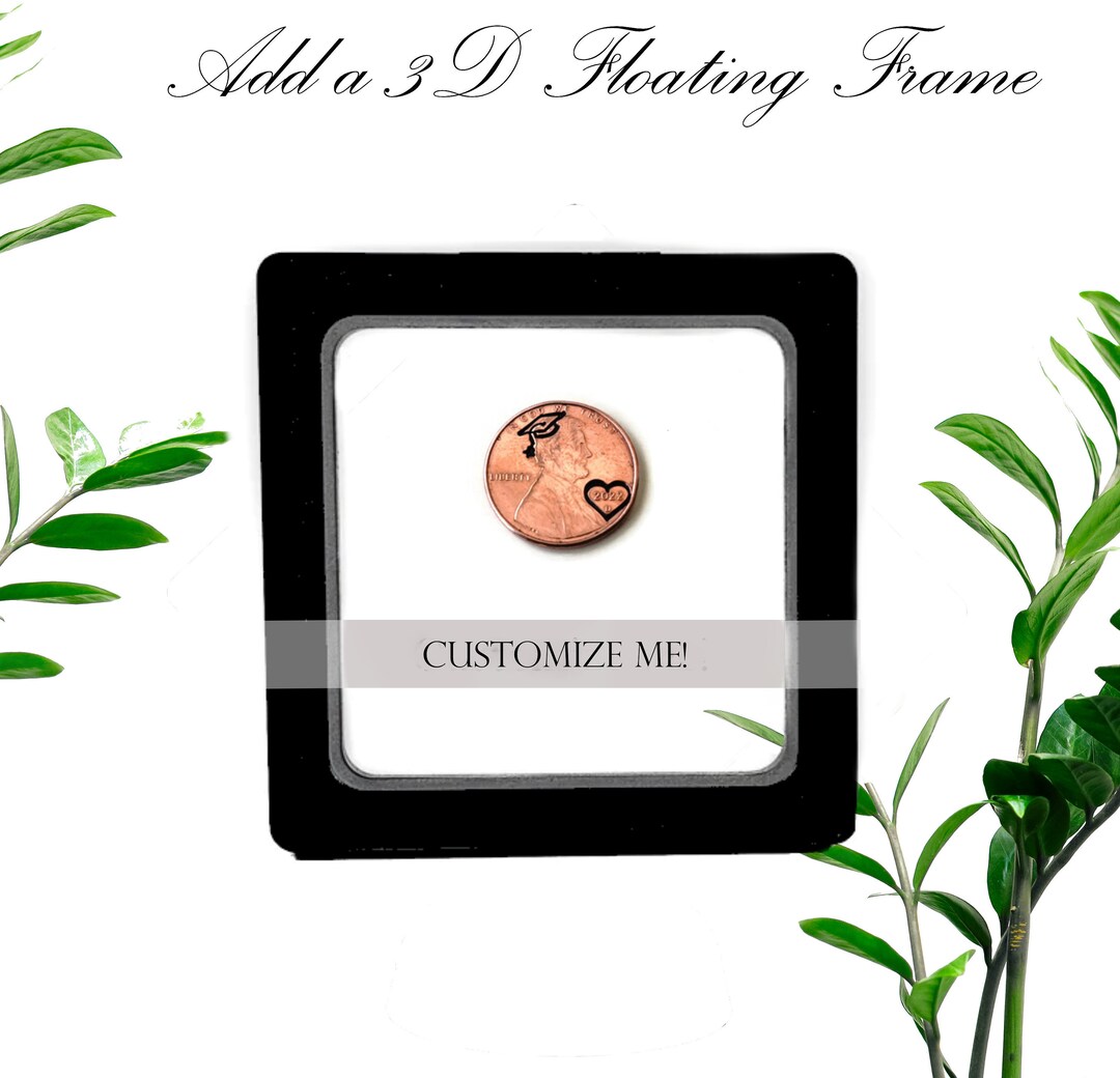 3D Floating Frame Graduation Gift 2024 Stamped Penny. Congrats Grad ...
