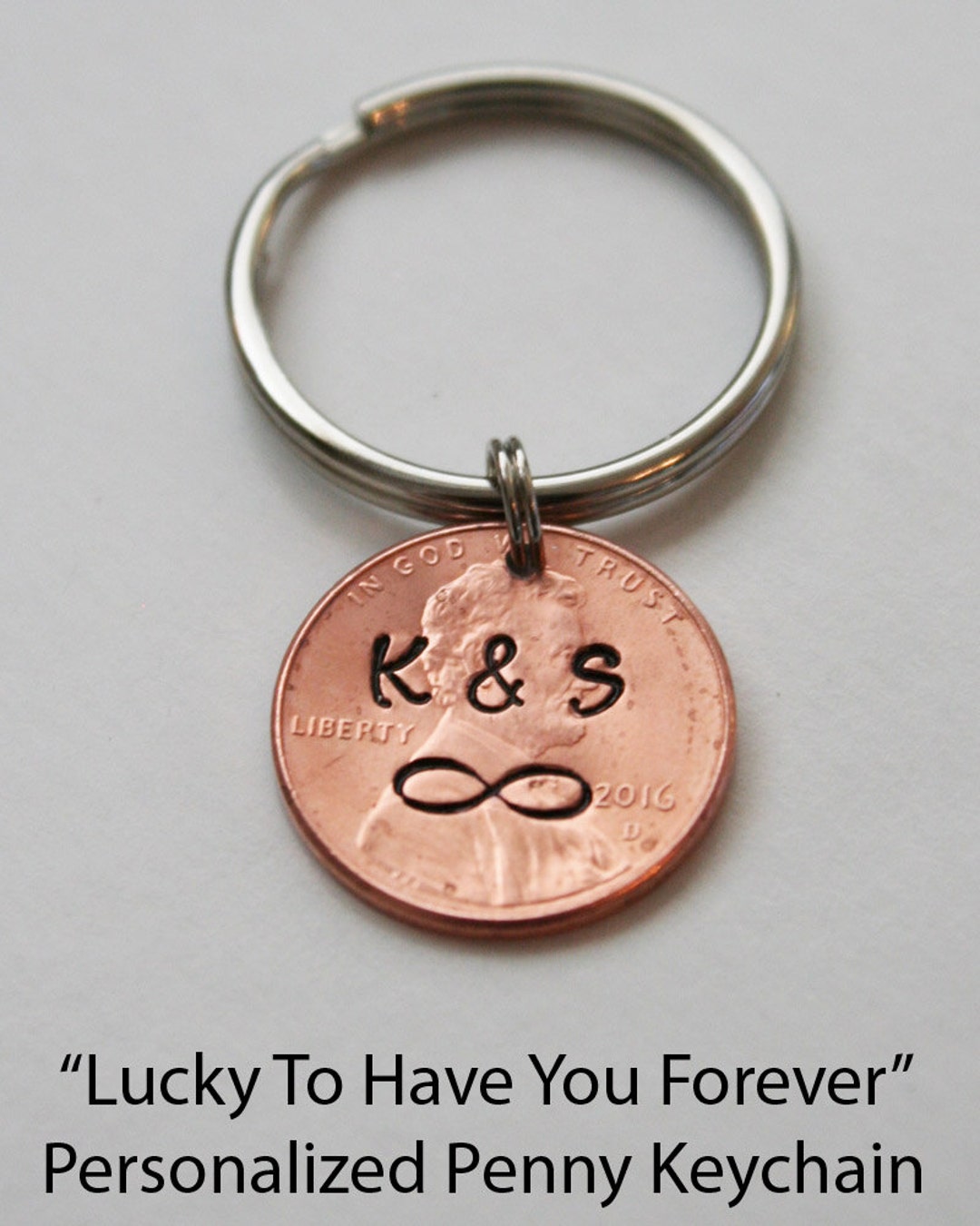 Penny Keychain. Lucky to Have You Forever Personalized Penny Keychain ...