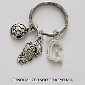 SOCCER KEYCHAIN. Personalized Keychain. Soccer Ball. Soccer - Etsy