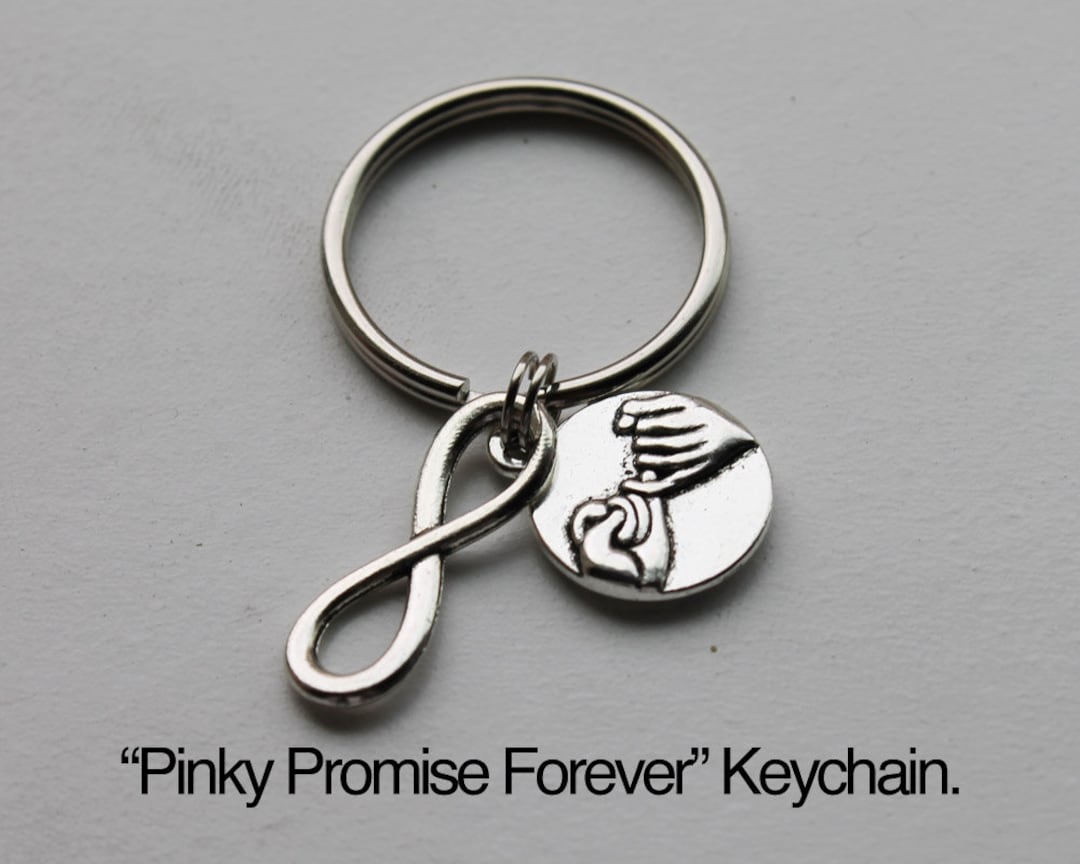 Pinky Promise Keychain, Infinity Charm, BFF Gift - Etsy