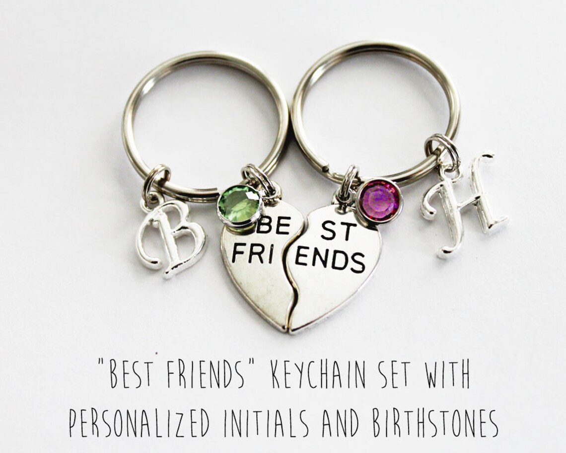 Best Friends Keychain Set. BFF. Best Friends Forever. Best | Etsy