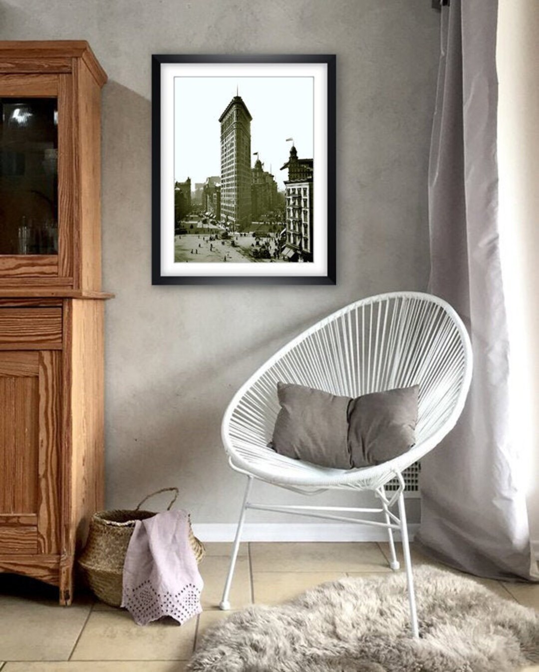 Flatiron Building New York - Art Print Framed 39 X 49 Cm - Framed ...