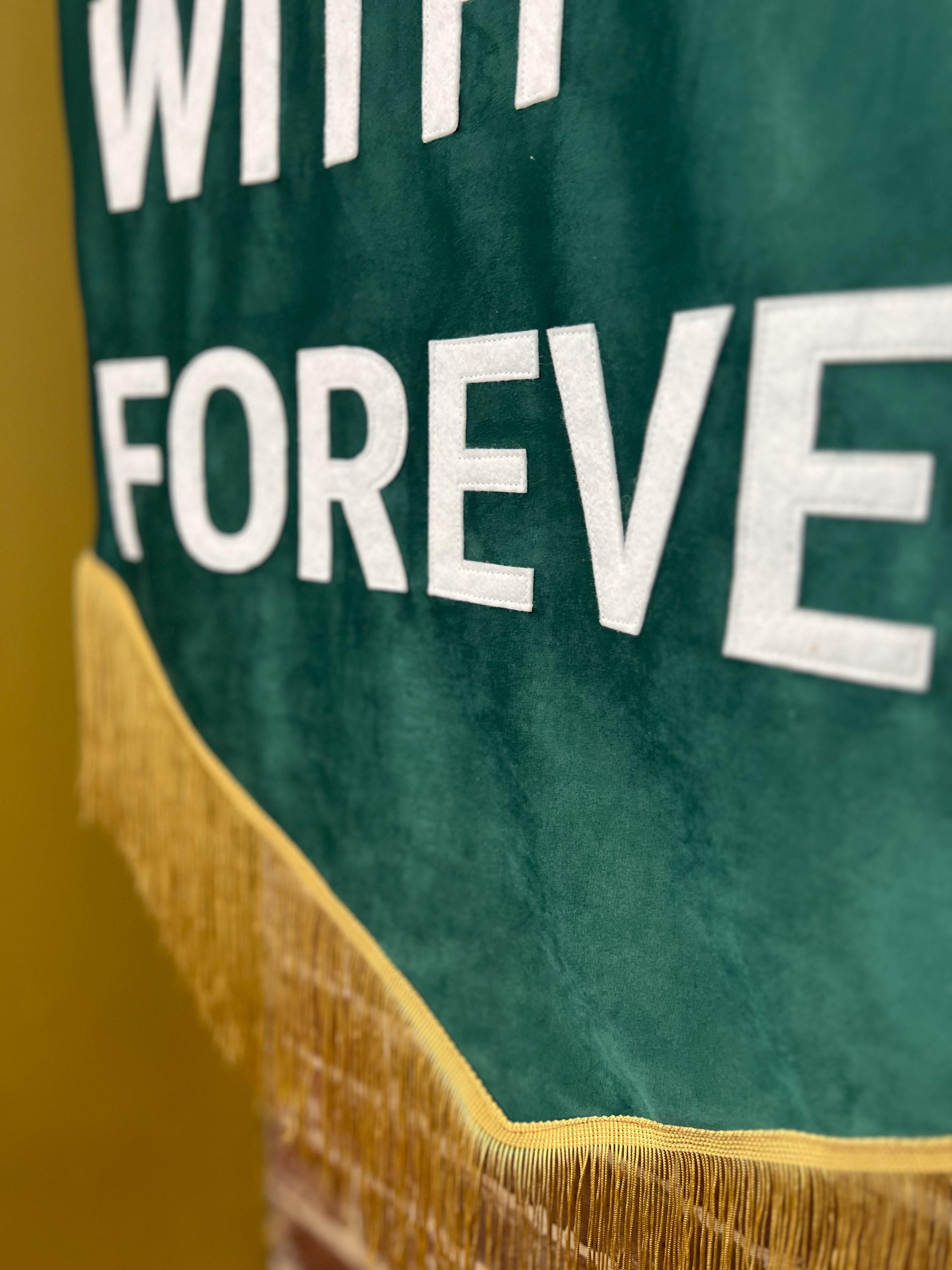 Personalised Large Velvet Wedding Banner | Bespoke Wedding Banner ...