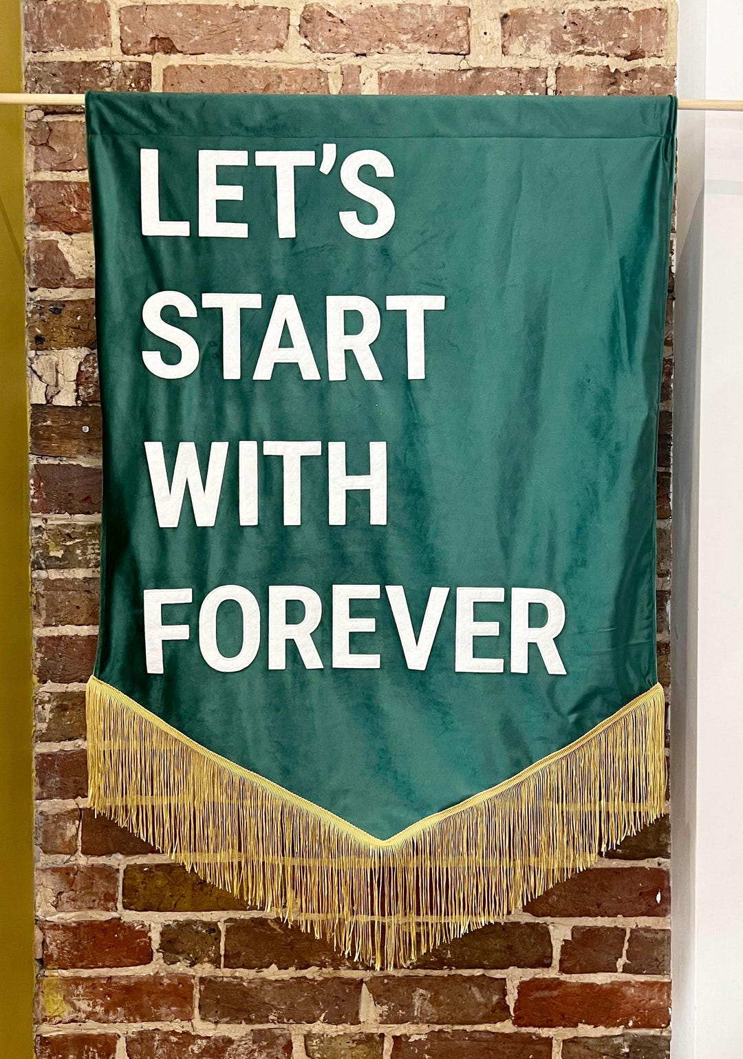 Personalised Large Velvet Wedding Banner | Bespoke Wedding Banner ...