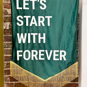 Personalised Large Velvet Wedding Banner | Bespoke Wedding Banner ...