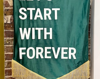 Personalised Small Velvet Wedding Banner | Bespoke Wedding Banner ...