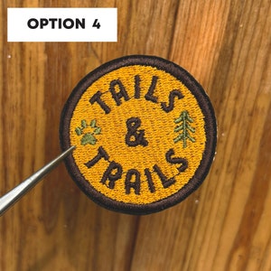 Tails & Trails Iron on Patch | Merit Badge | Dog | Pet | Hiking ...