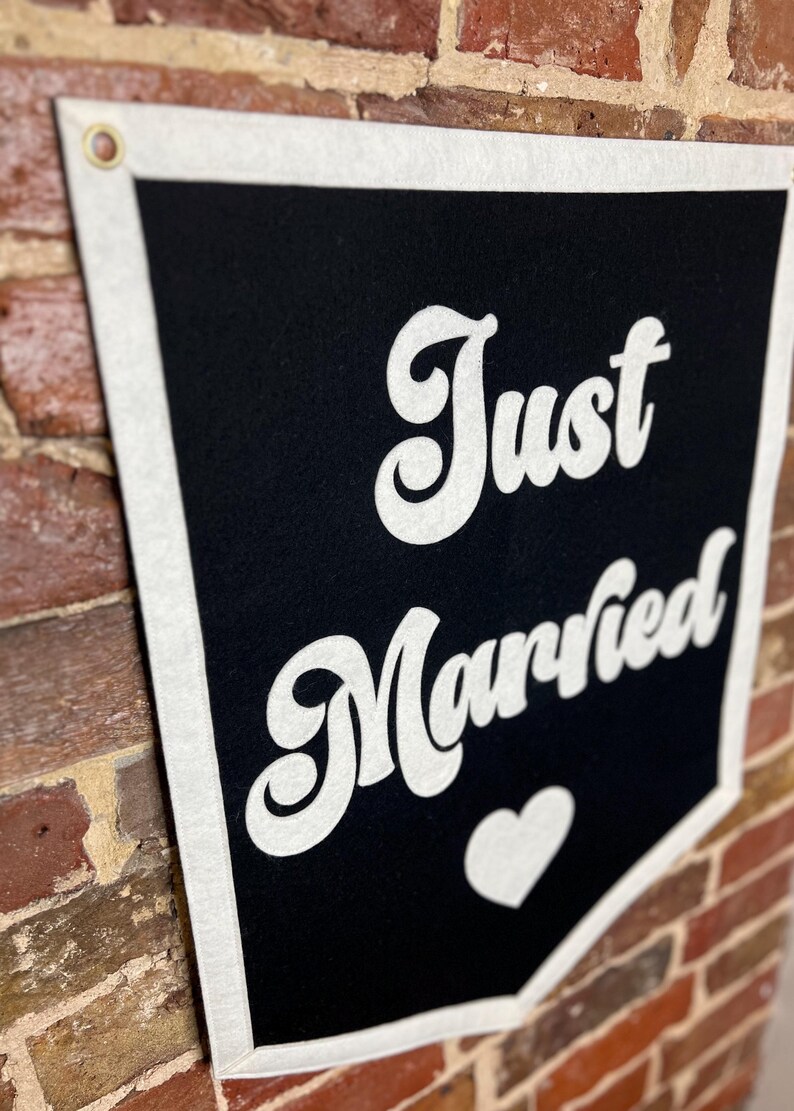 Personalised Medium Felt Wedding Banner | Bespoke Wedding Banner ...