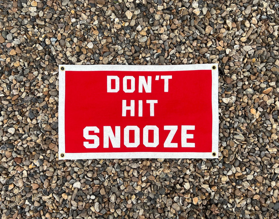 Don't Hit Snooze Banner | Felt Banner | Sign | Home Decor | Flag | Wall ...