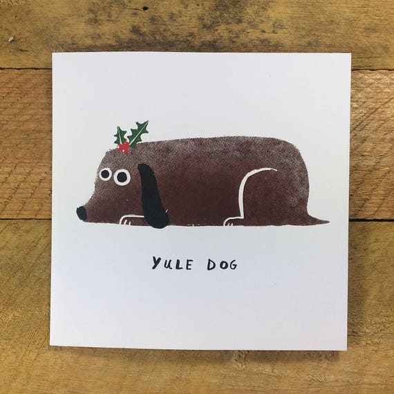 Pack of 5 Whole Yule Dog Christmas Cards Funny Christmas - Etsy