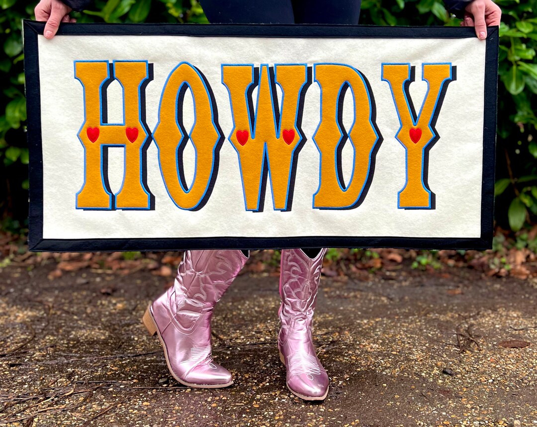 Howdy Felt Banner | Cowboy | Cowgirl | Western | Country | Horse ...