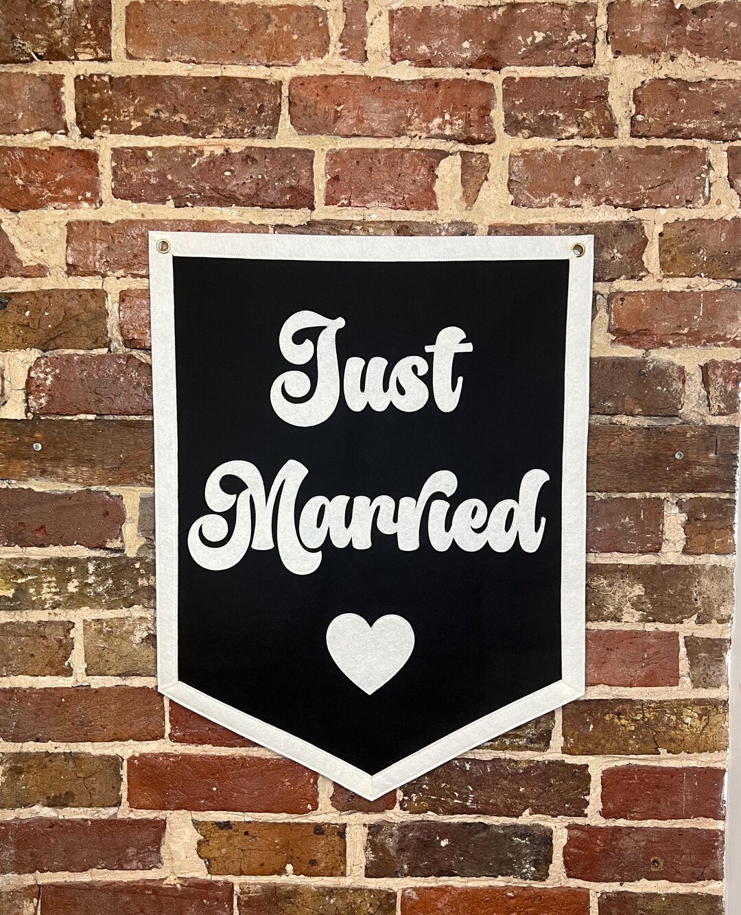Personalised Medium Felt Wedding Banner | Bespoke Wedding Banner ...