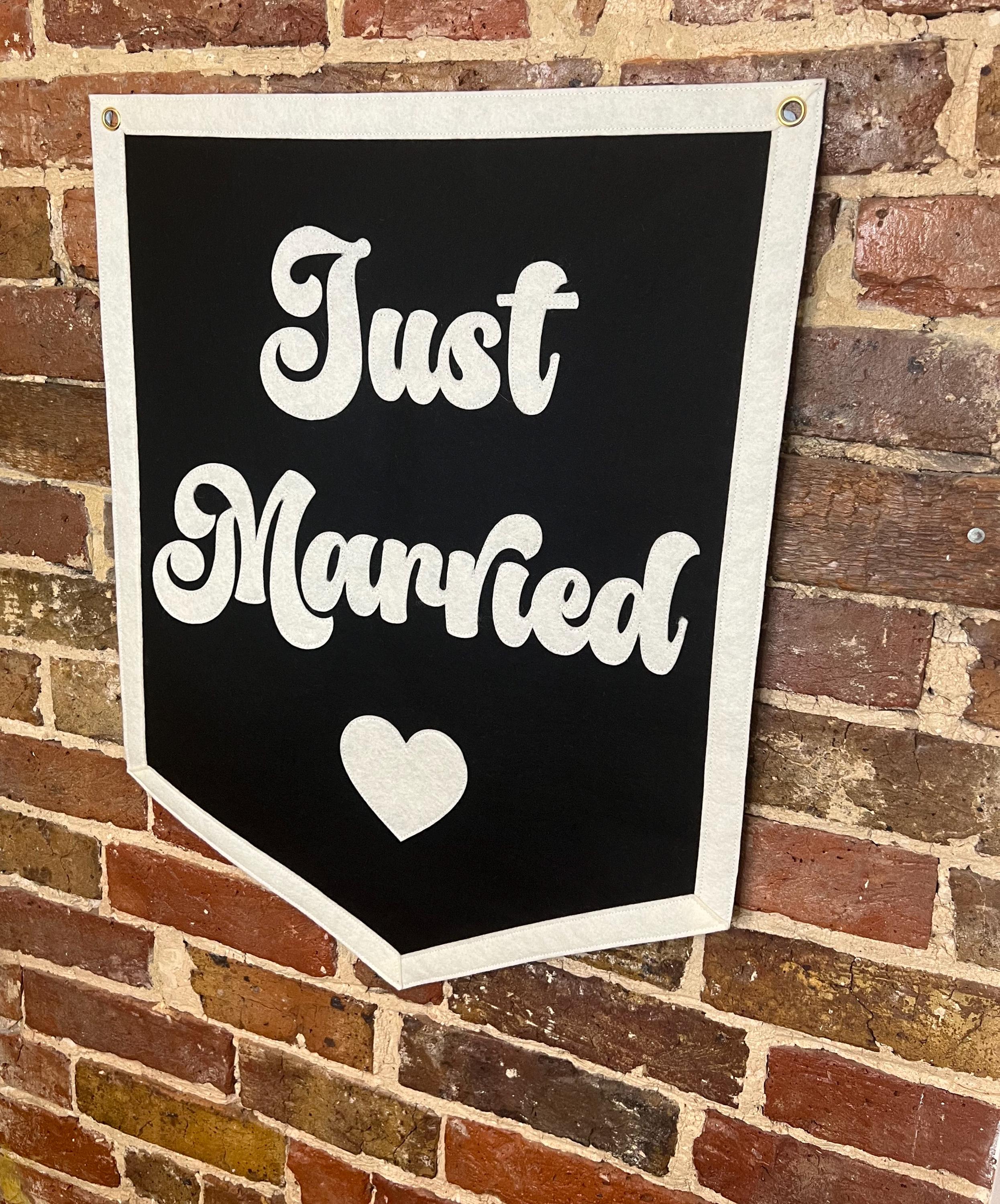 Personalised Medium Felt Wedding Banner | Bespoke Wedding Banner ...