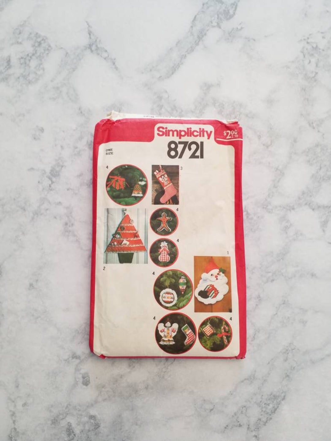Vintage Simplicity 8721 Christmas Holiday Stocking, Ornaments and Decor ...