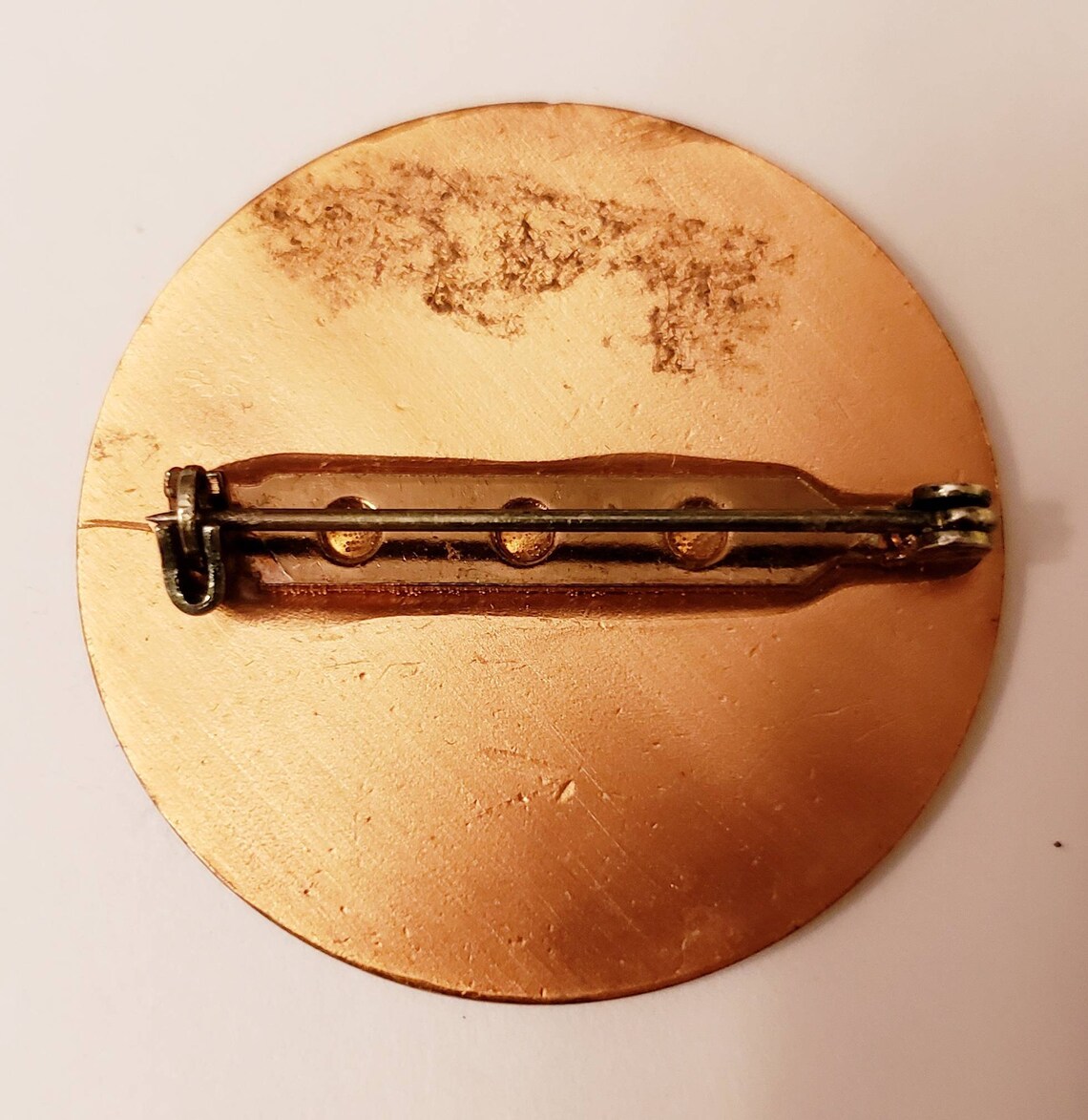 Vintage White Enamel Ware Pin With Delicate Blue Flowers | Etsy