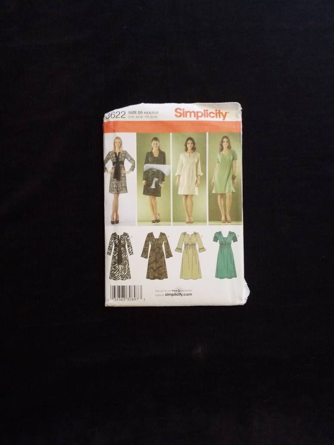 Simplicity 3622 Ladies Knit Dress Sewing Pattern. New - Etsy Australia