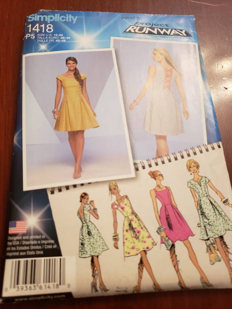 Simplicity 1418 Project Runway Plus Size Summer Dress Pattern - Etsy UK
