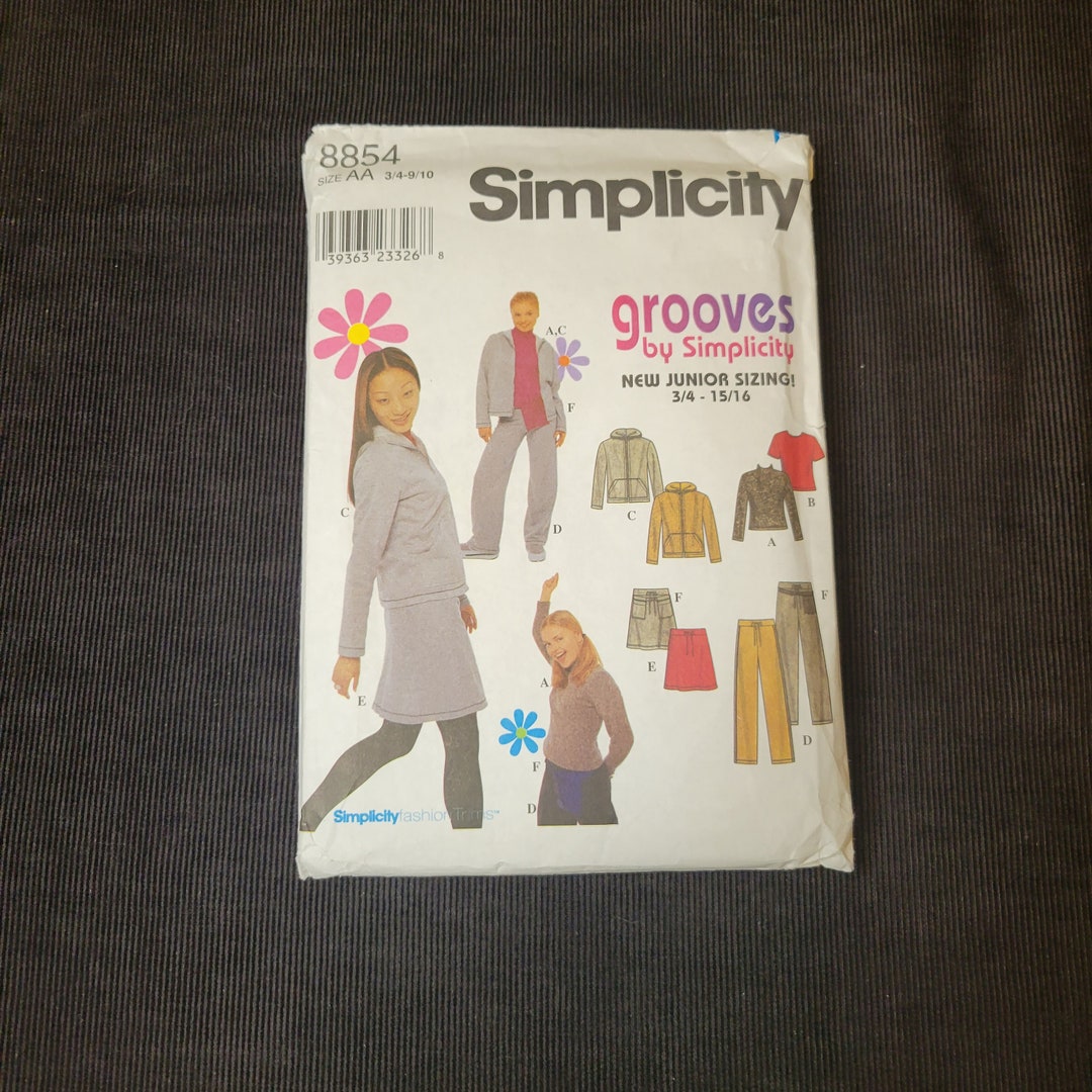 Simplicity Easy-to-sew Grooves Junior Sizing. Lounge Outfit New Sewing ...