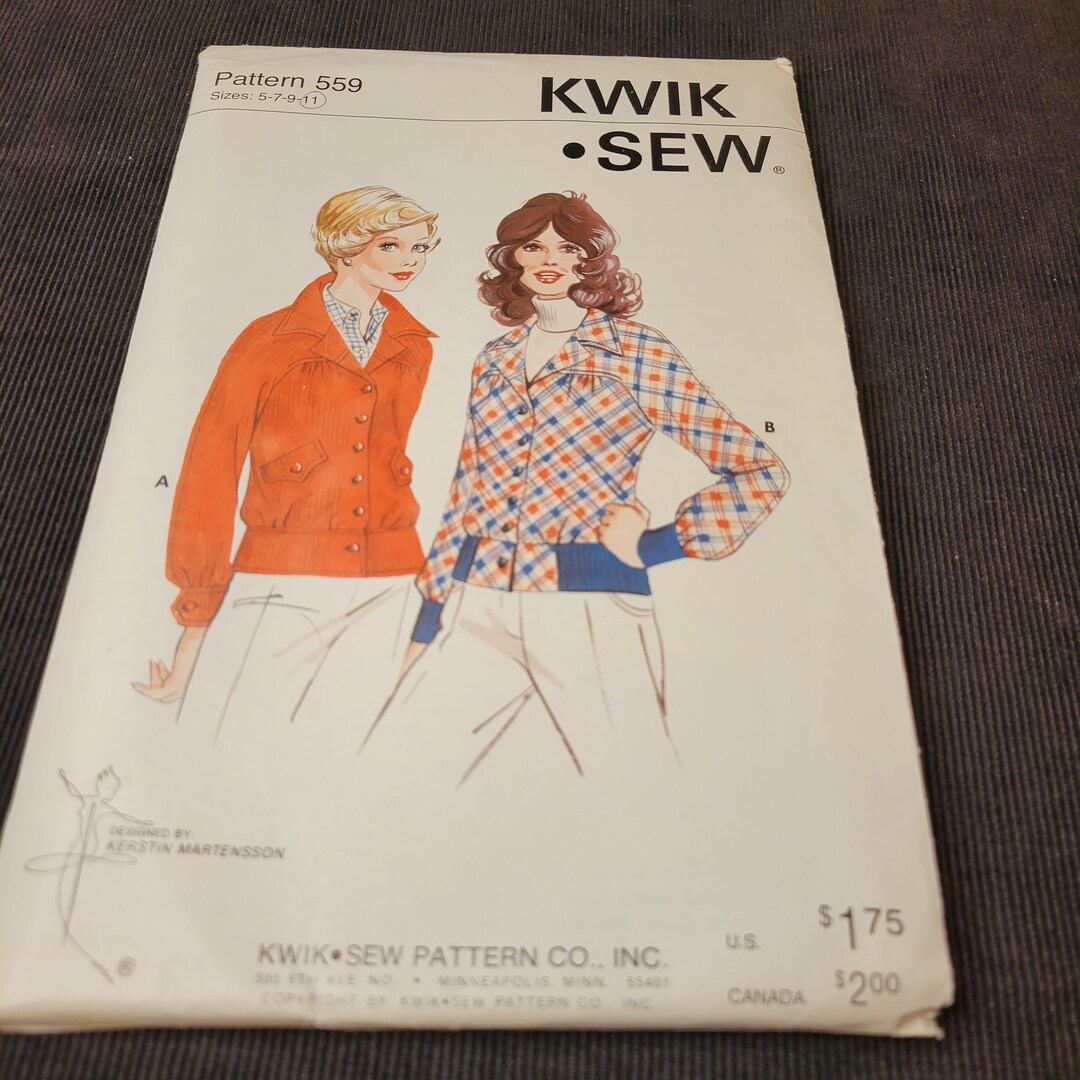 Vintage Kwik Sew 559 Ladies Knit Jacket Sewing Pattern. NIP Uncut - Etsy