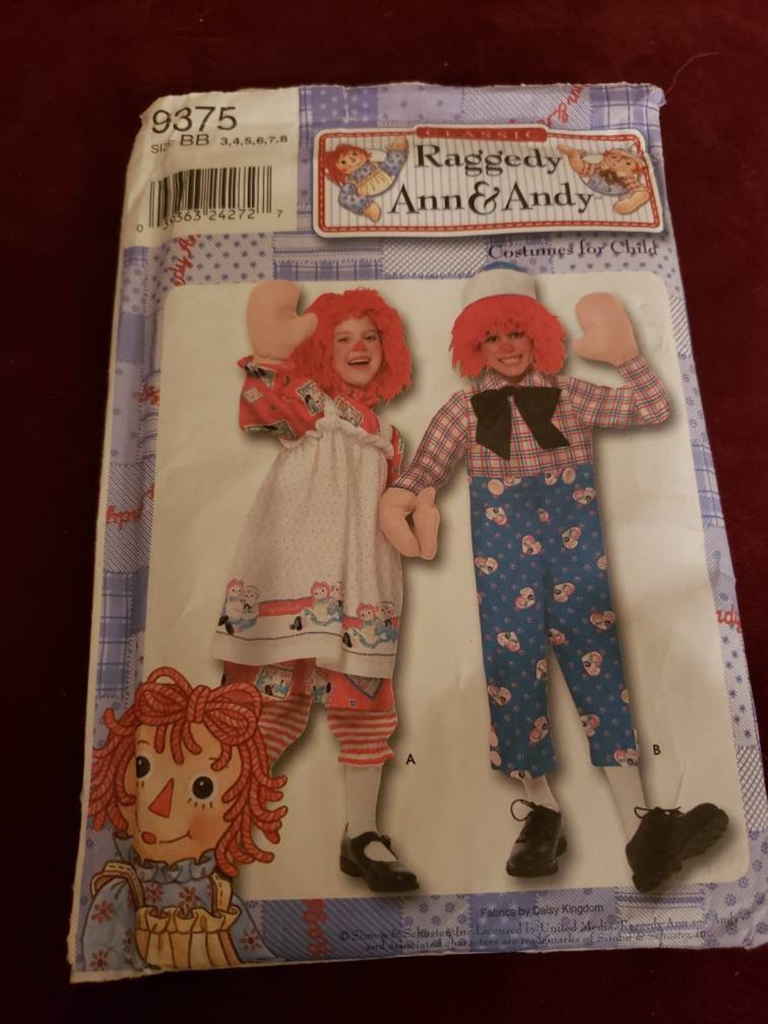 Children's Raggedy Anne & Andy Costumes Pattern - Etsy