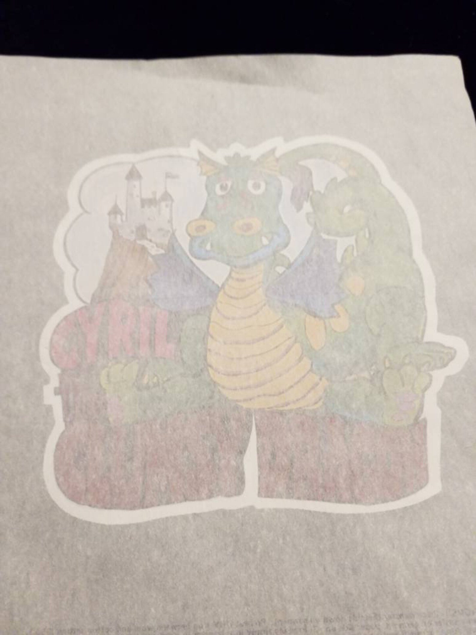 Vintage 1980's Era Cyril the Clumsy Dragon Iron-on T-shirt - Etsy