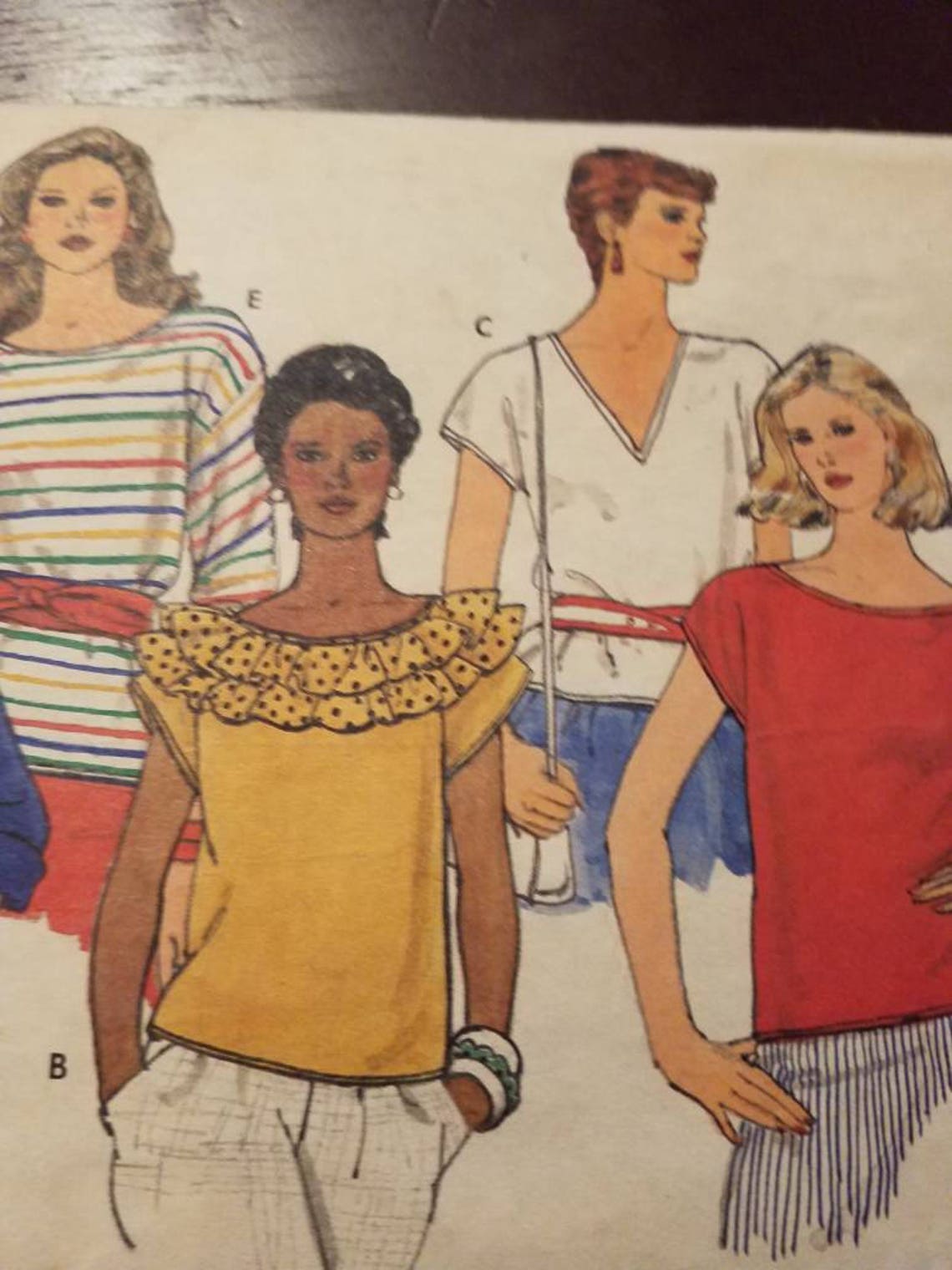 1980's Fashion Shirt Pattern | Etsy