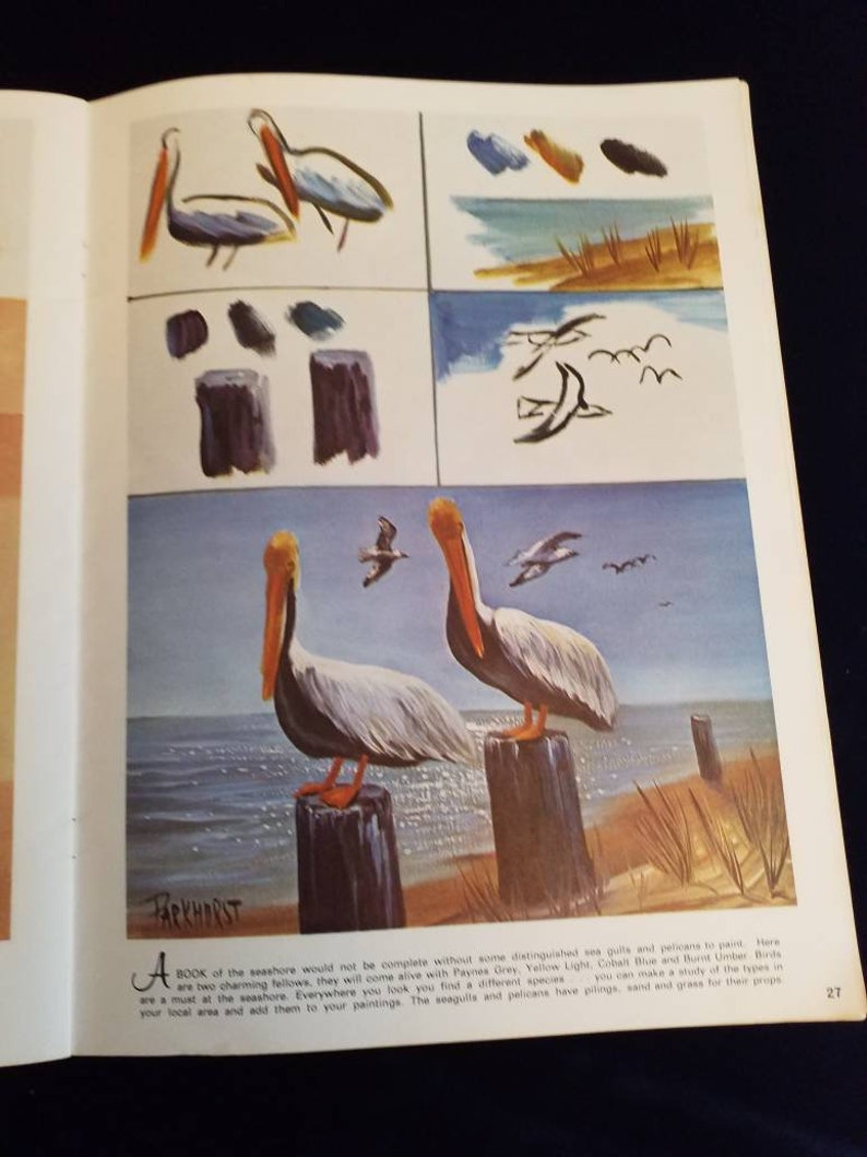 Vintage How to Paint Instruction Book Painting at the Sea - Etsy