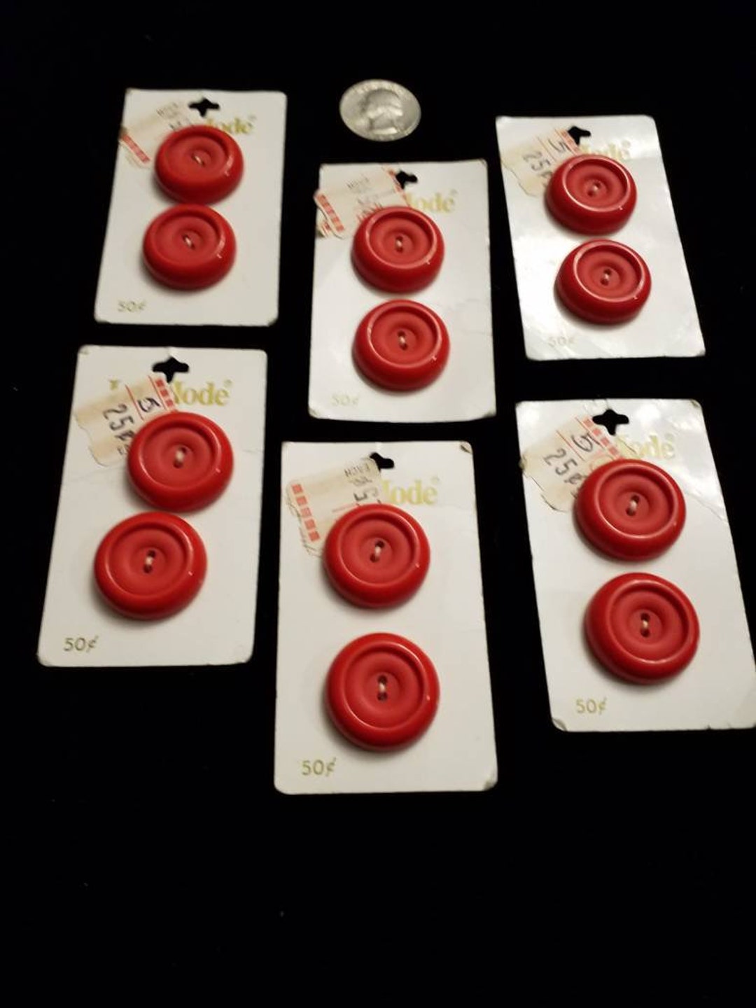 Vintage Red Button Lot. - Etsy