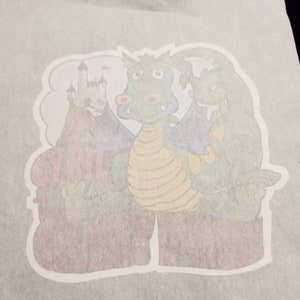 Vintage 1980's Era Cyril the Clumsy Dragon Iron-on T-shirt Transfer ...