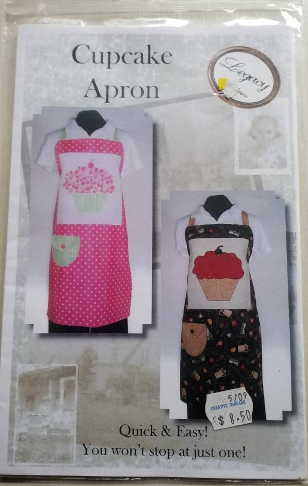 Legacy Cupcake Apron Sewing Pattern - Etsy