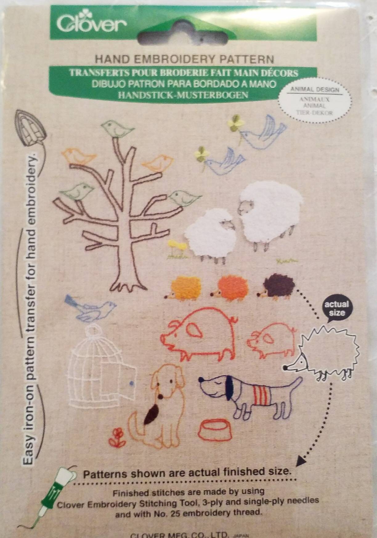 Clover Hand Embroidery Pattern Animal Design - Etsy