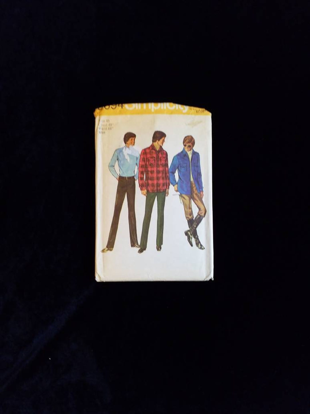 Vintage Simplicity 9694 Men's Pants, and Shirt Jacket Sewing Pattern ...