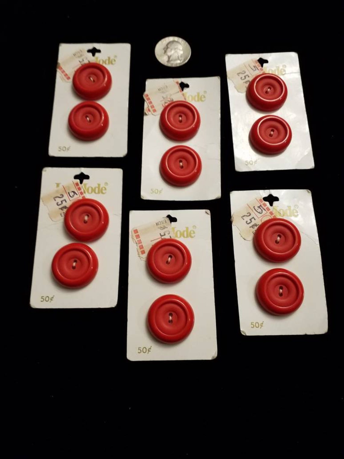 Vintage Red Button Lot. | Etsy