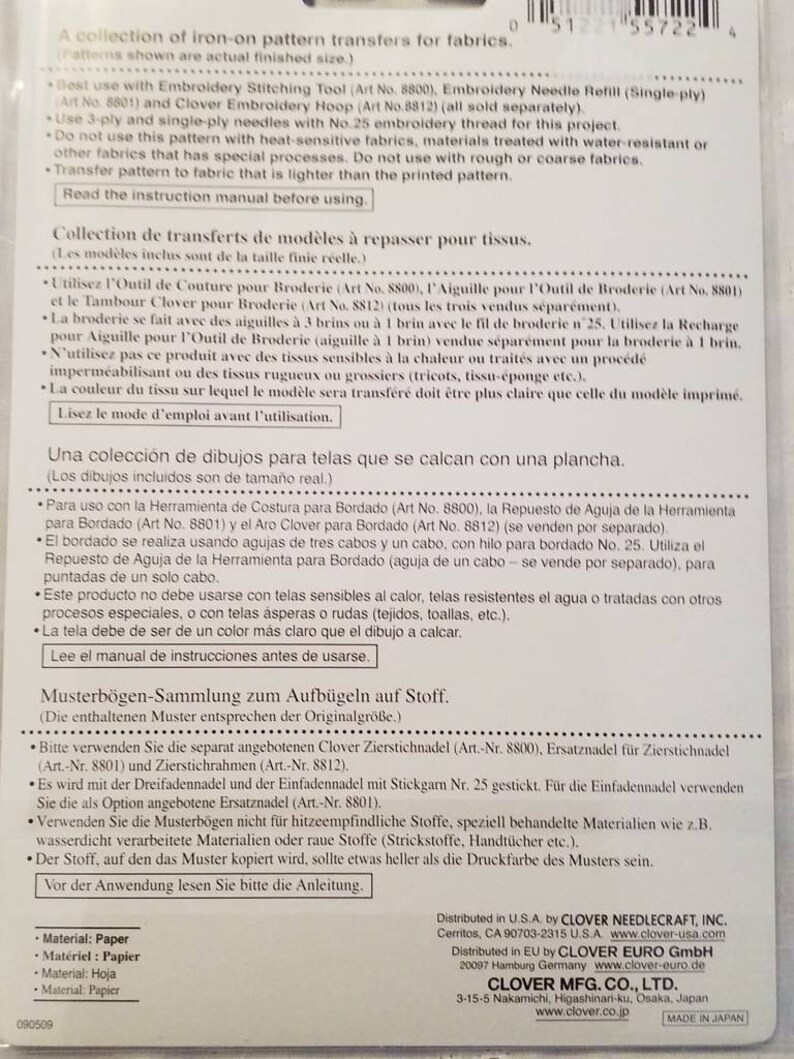 Clover Hand Embroidery Pattern Animal Design - Etsy