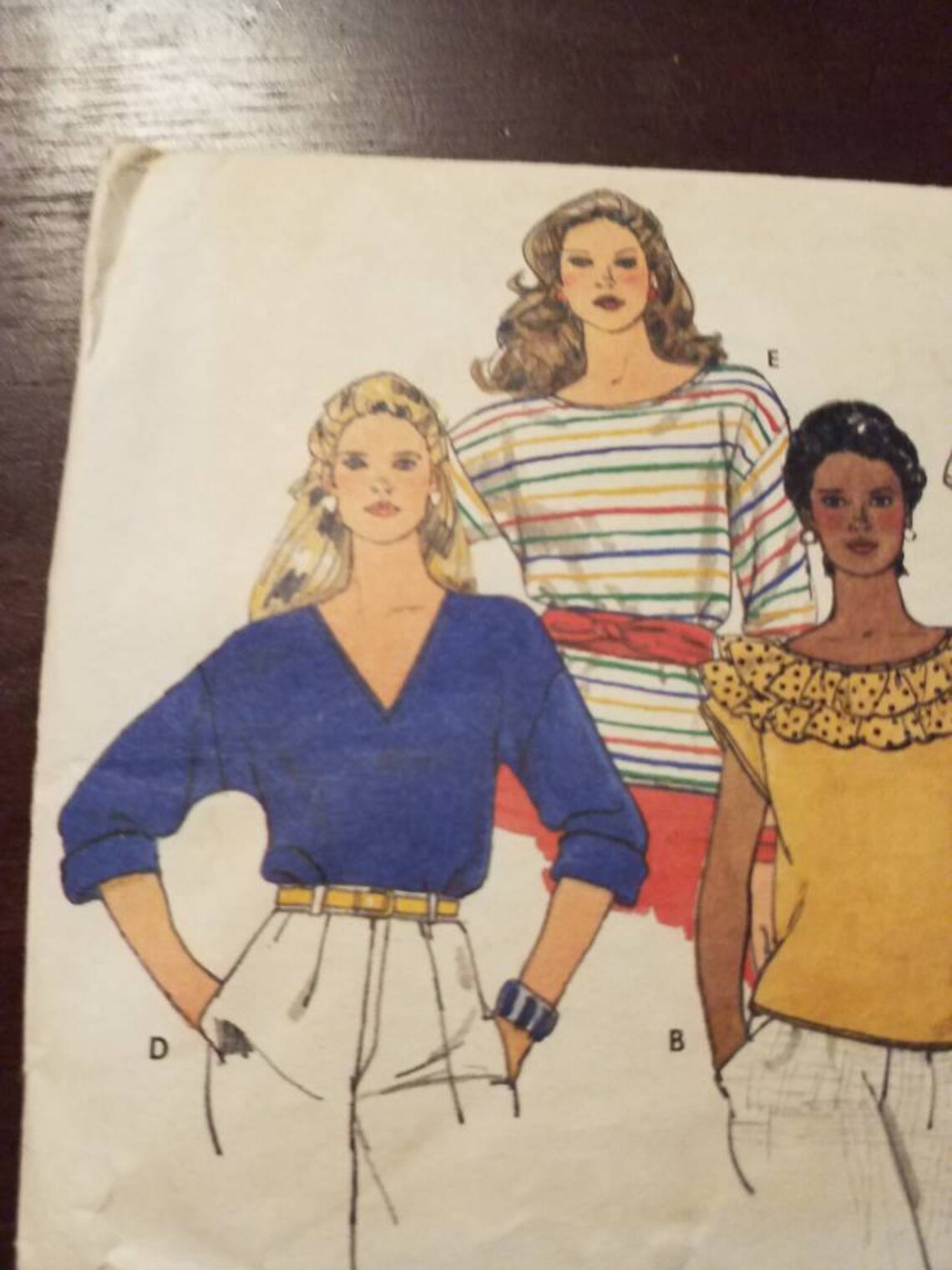 1980's Fashion Shirt Pattern - Etsy