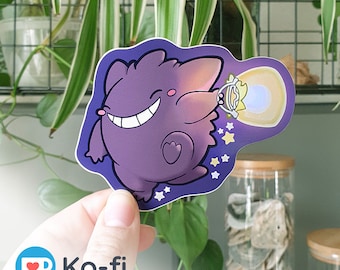 Gengar Stained Glass Sticker - Etsy