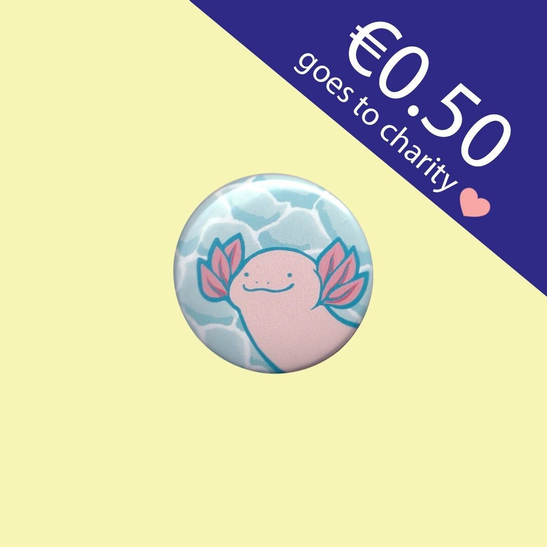 Axolotl Button - Etsy