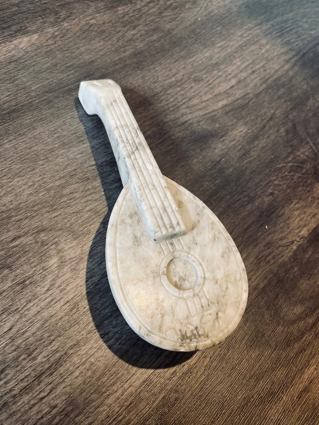 Vintage Alabaster Stone 6.5-inch Mandolin Decor Piece Handcrafted ...