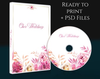Wedding CD/DVD Label Template Photography Photo Thank You DVD for ...
