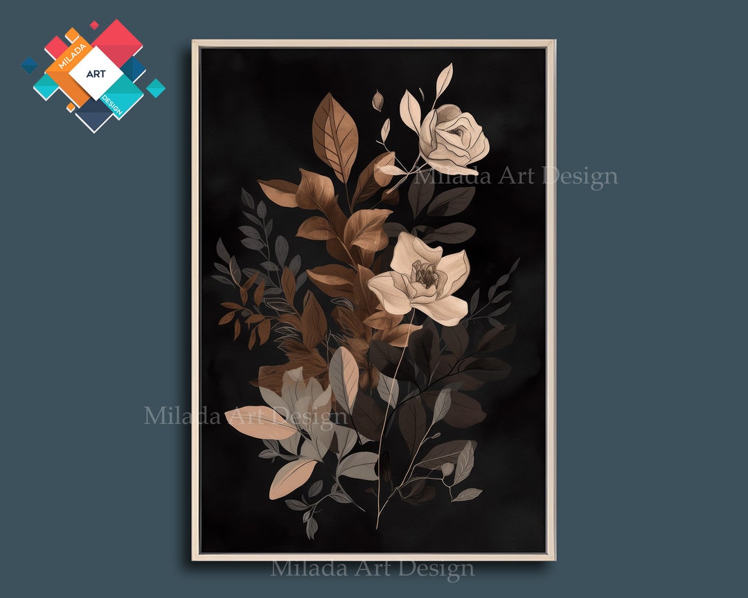 Moody Floral Art, Vintage Botanical Downloadable Prints, Antique Art ...