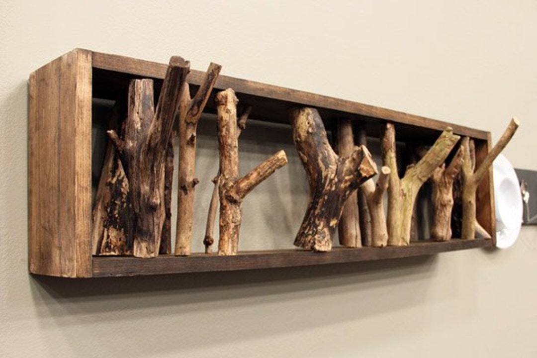 Large Tree Branch Coat Rack,wall Coat Rack,rustic Coat Rack,branch Coat ...