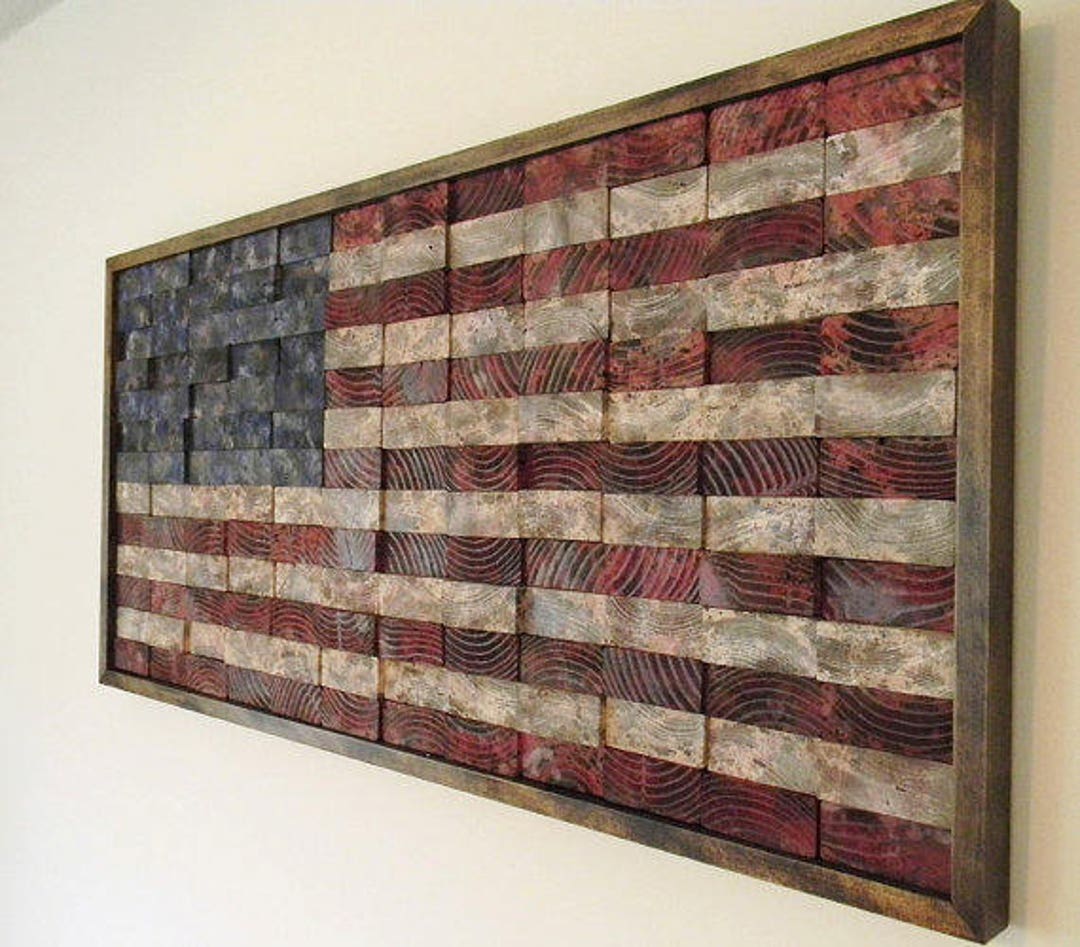 American Flag, Wood Flag, Wooden Flag, Rustic Flag, Large American Flag ...