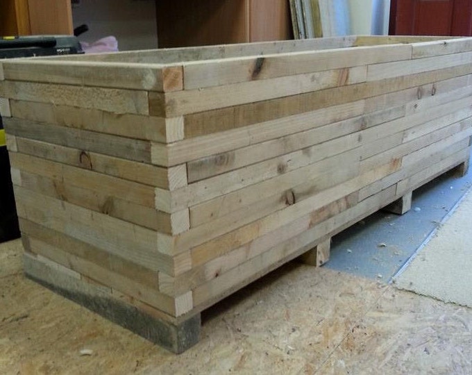 28 Tall Cedar Wood Rustic Planter Box / Rustic Planter / Tapered ...