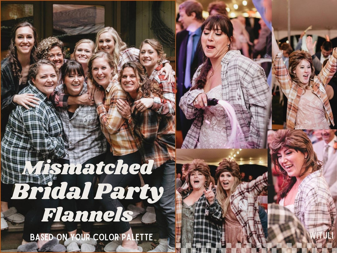 Bridal Party Flannels Mismatched - Etsy