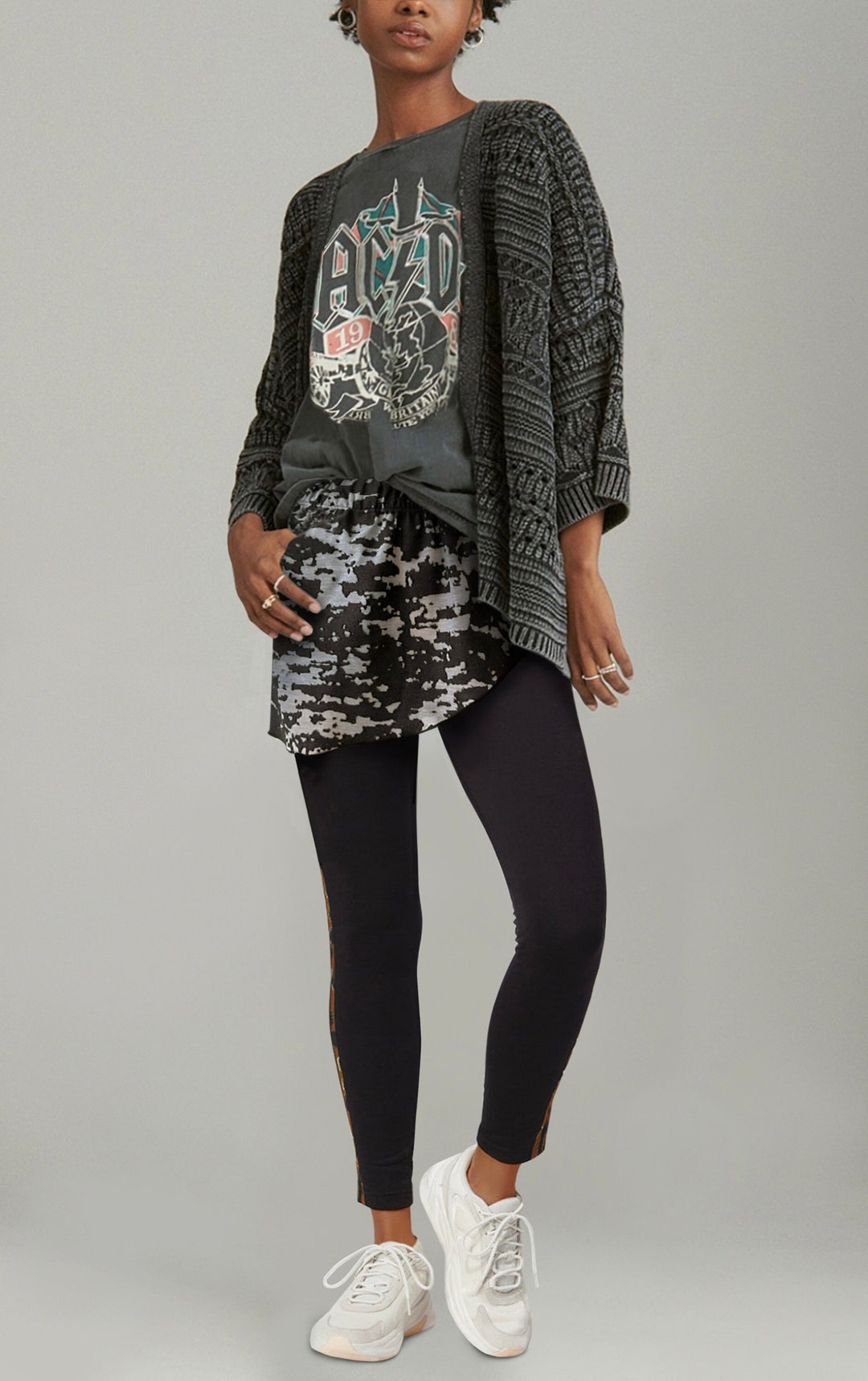 NEW Black Burnout Stella Draper Pocket Booty Shawl, Shirt Extender ...