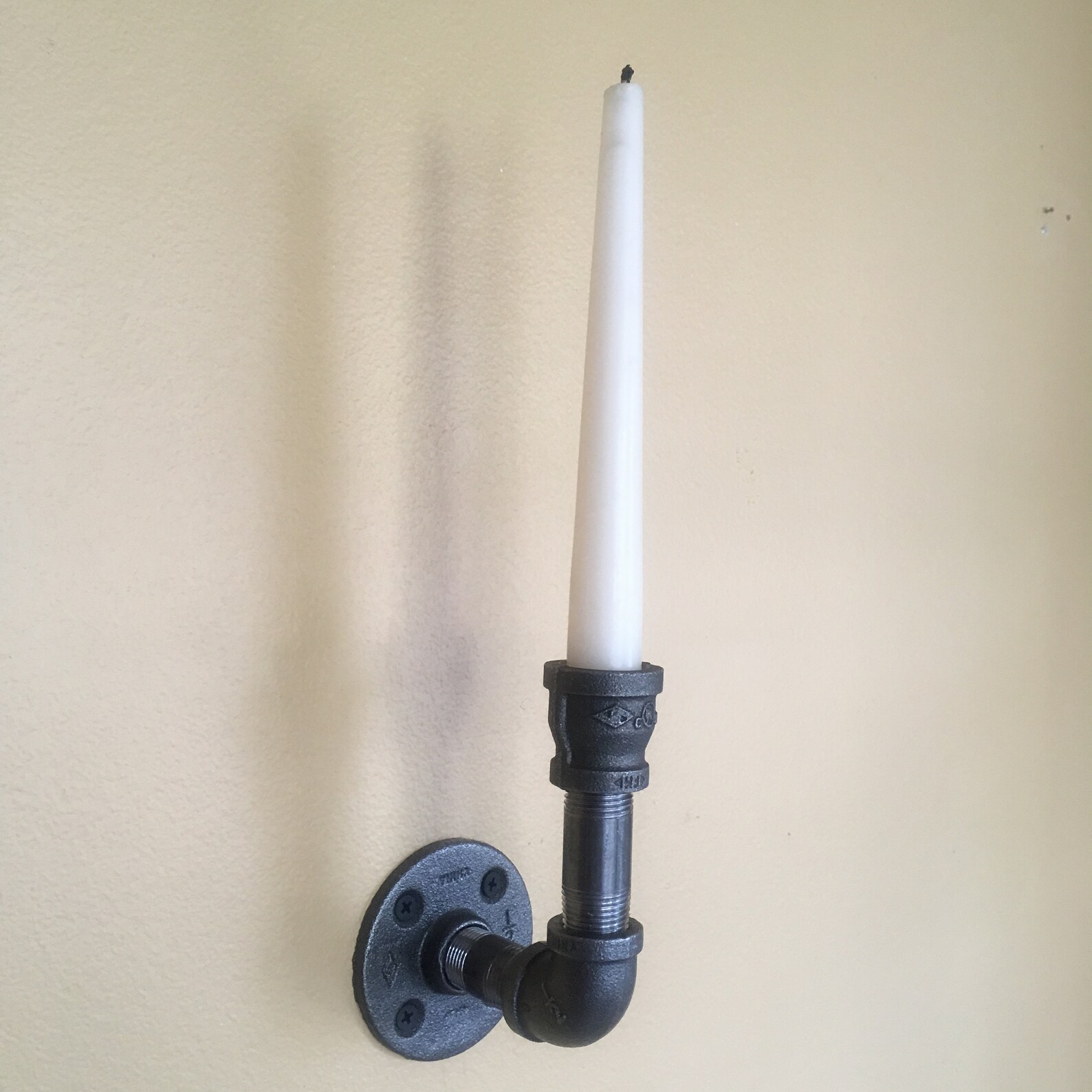 Industrial Candlestick Wall Sconce Rustic Cottage Chic - Etsy