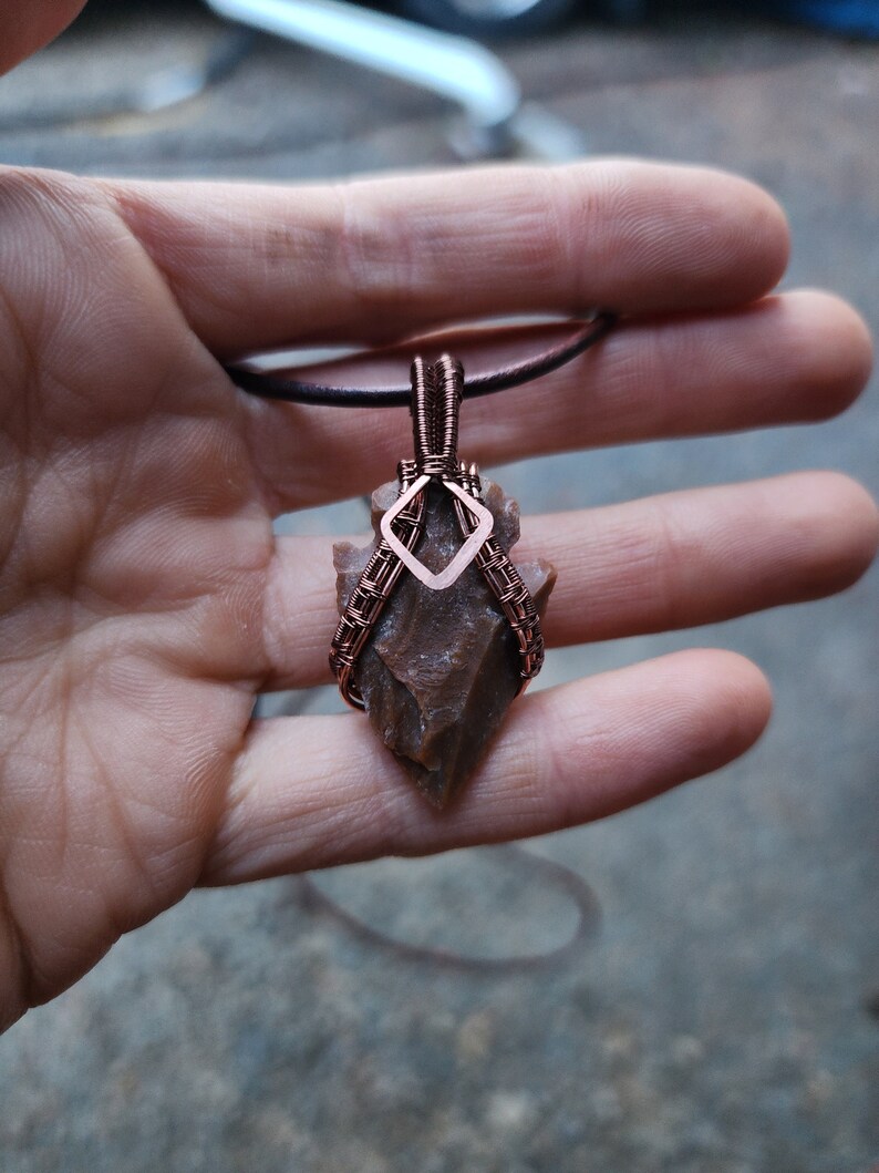 Wire Wrapped Arrowhead in Copper - Etsy