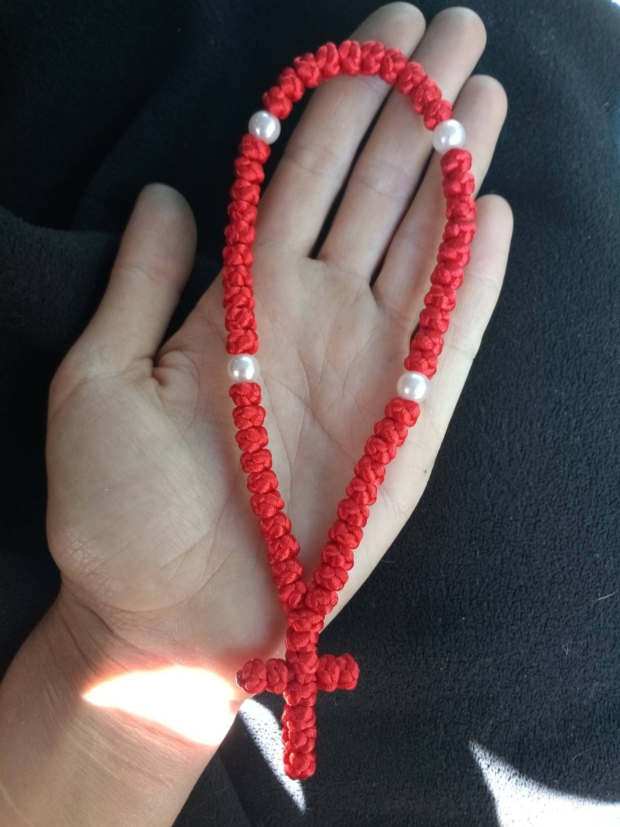 Chotki/komboskini/orthodox prayer rope 50 knot red-blessed | Etsy